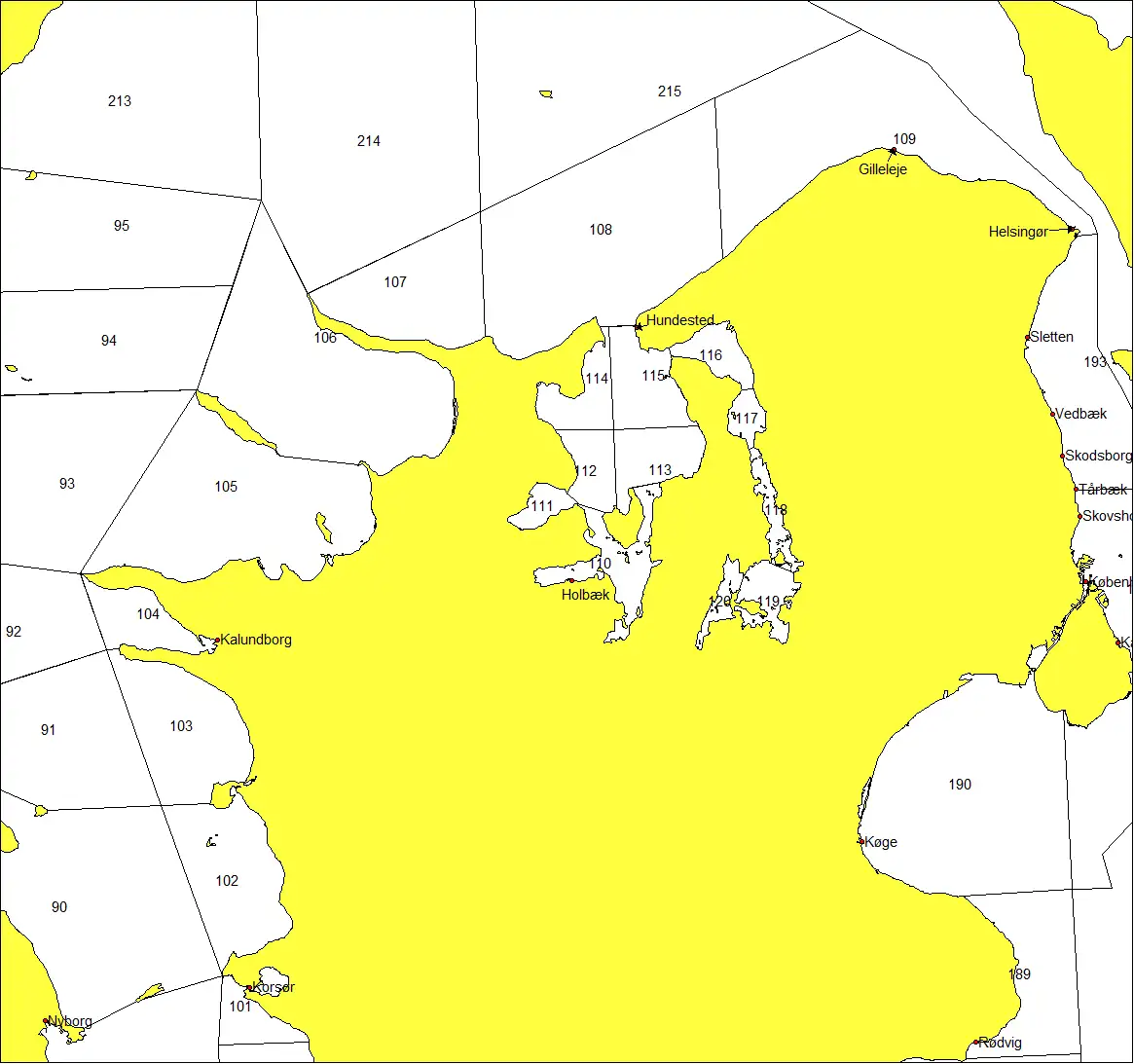 Kort over produktionsområder for muslinger m.m. i Danmark - Styrelsen ...