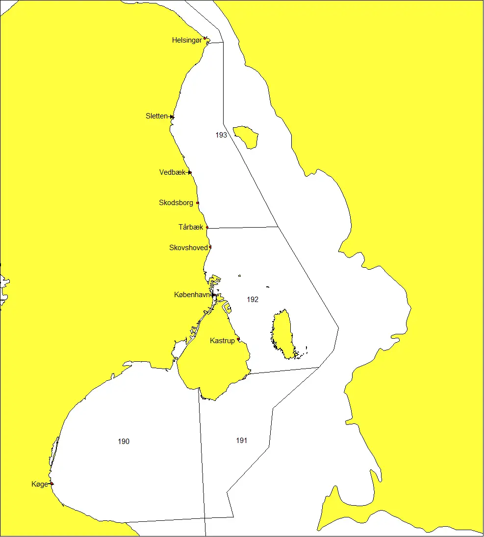 Kort over produktionsområder for muslinger m.m. i Danmark - Styrelsen ...