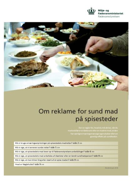 Om reklame for sund mad på spisesteder - Fødevarestyrelsen